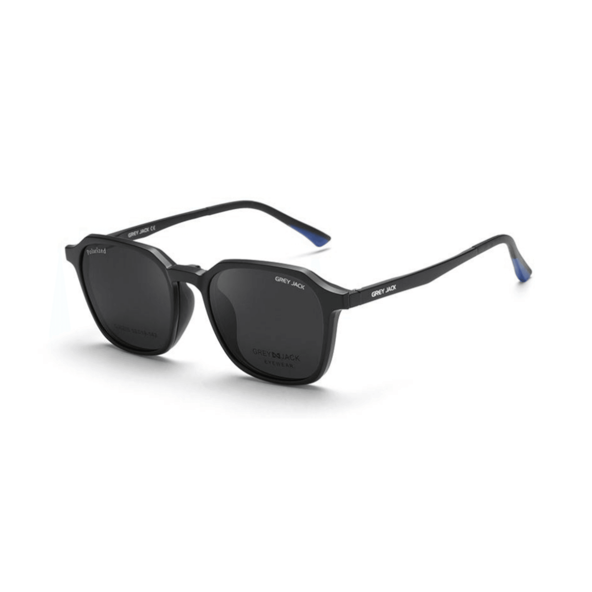 Grey Jack Clip On | Magnetic On Sunglasses Frame | GJ6205 | Matte Blac ...